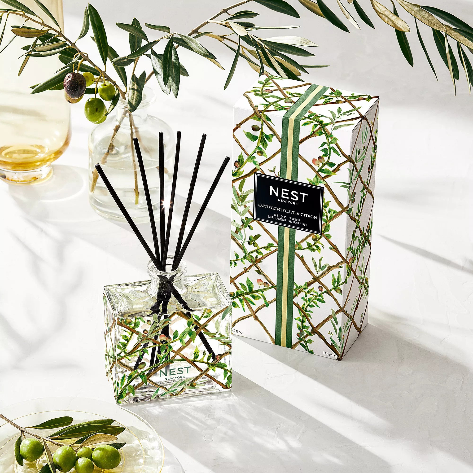 Nest Santorini Olive & Citron Specialty Reed Diffuser – CHROME