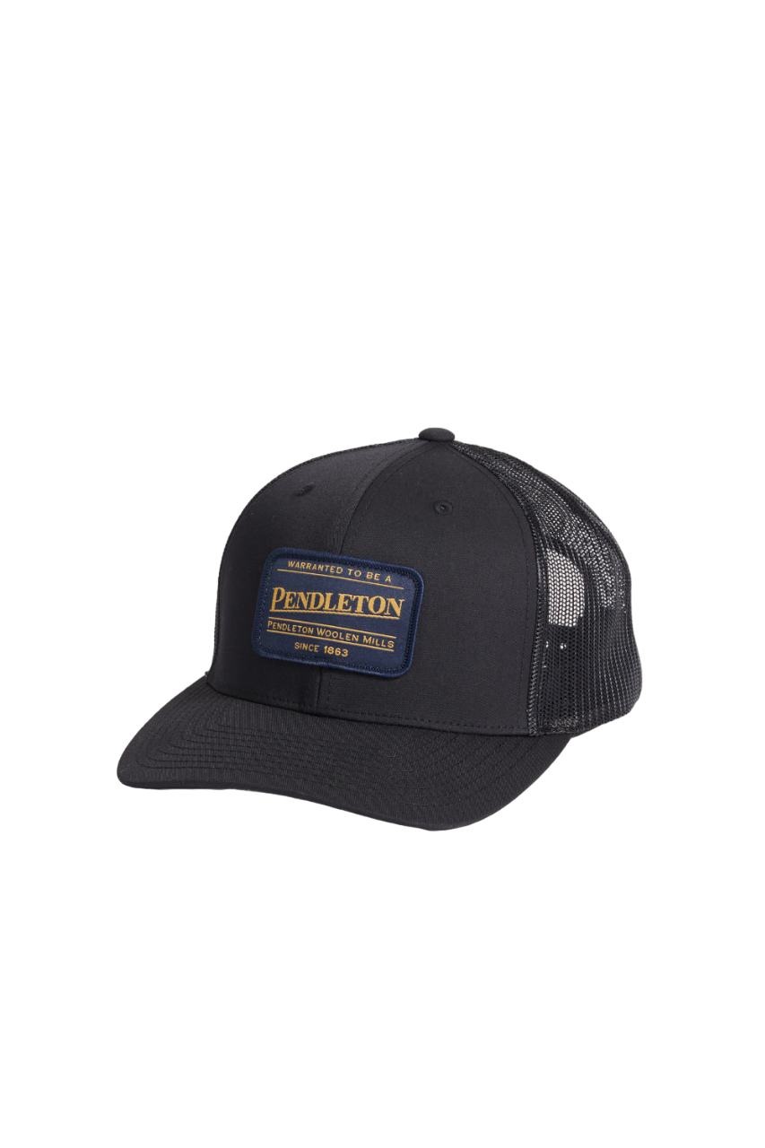 Pendleton Woolen Mills Classic Patch Trucker Hat in Black – CHROME