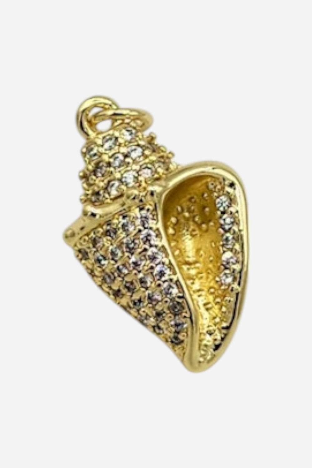 Farrah B Pave Conch Shell Charm – CHROME
