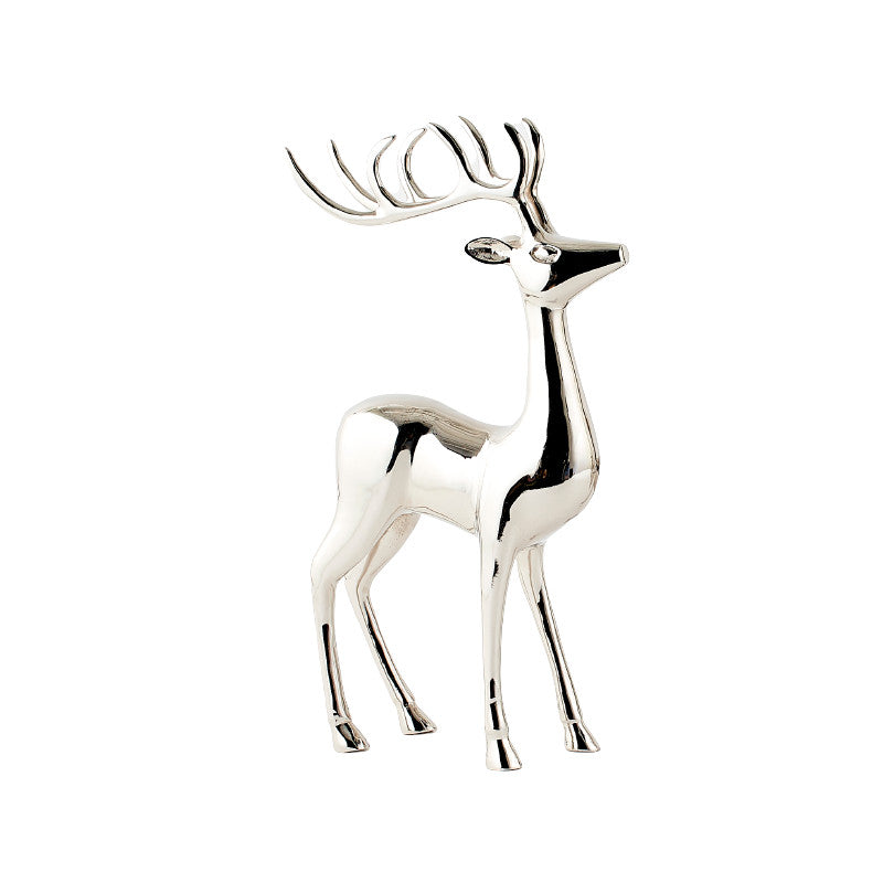 Standing Deer, Silver Aluminum – CHROME