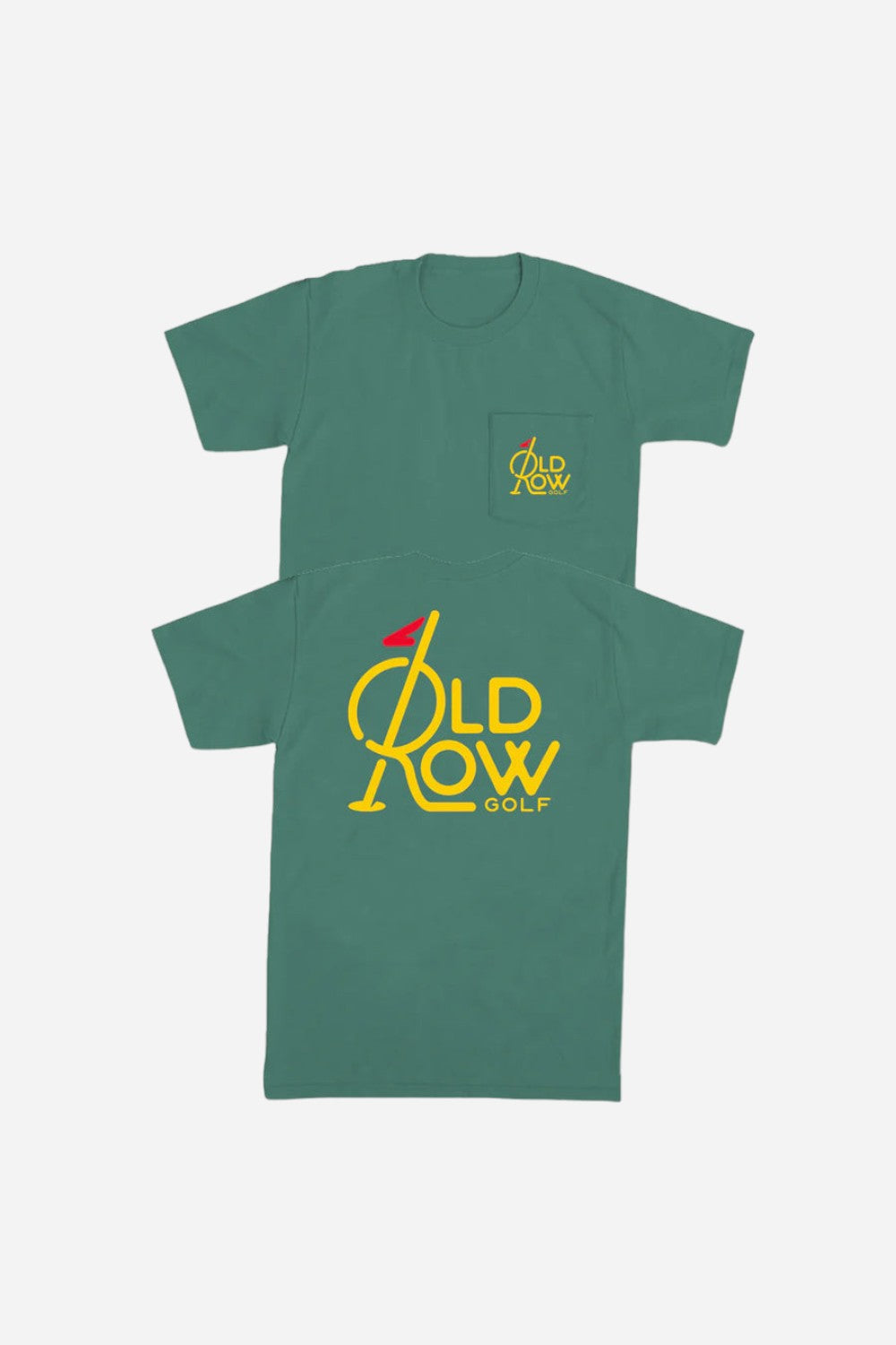 Old Row Golf Logo Pocket Tee in Grass – CHROME