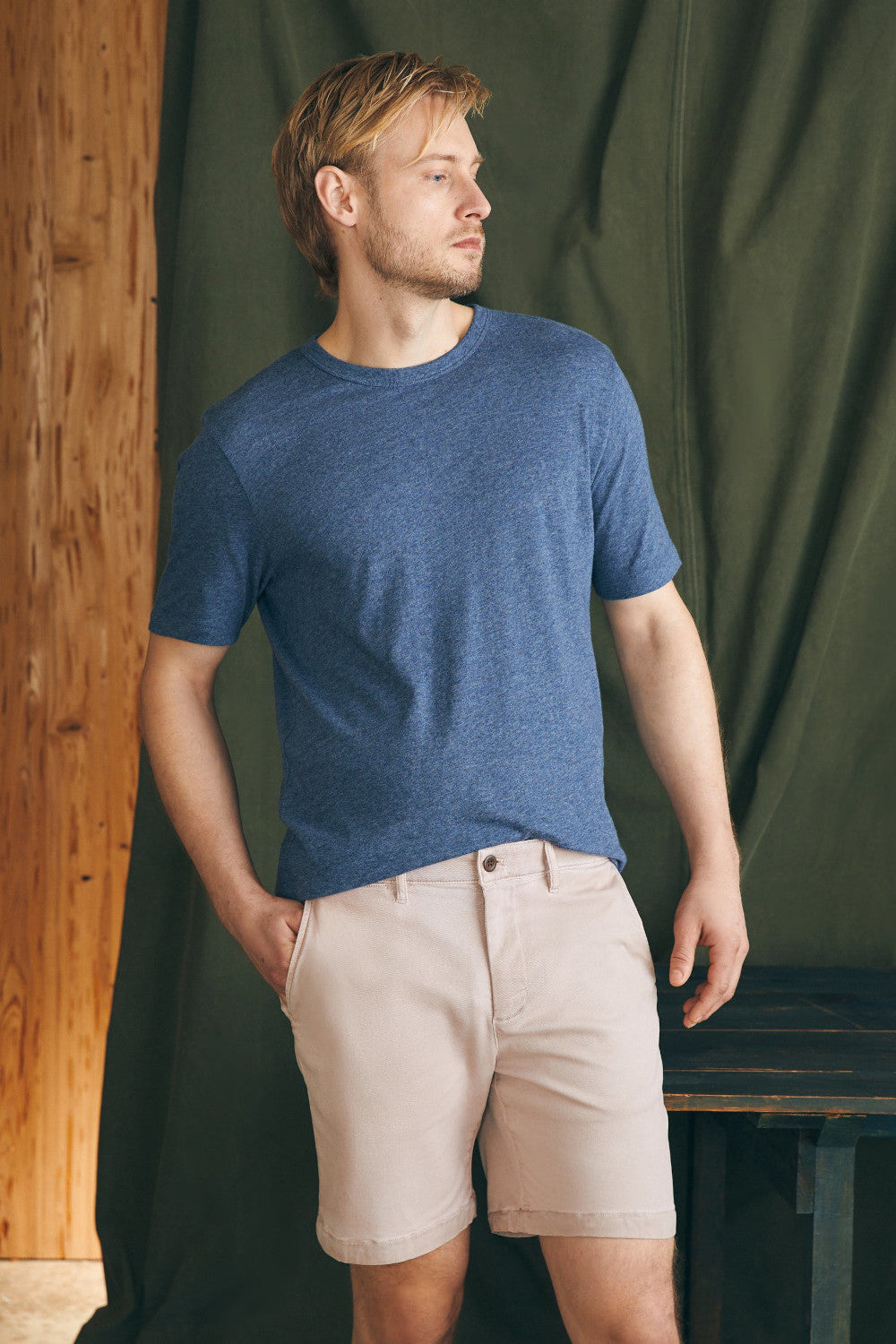 Faherty Coastline Stretch Chino Short 8" in Spring Quartz – CHROME