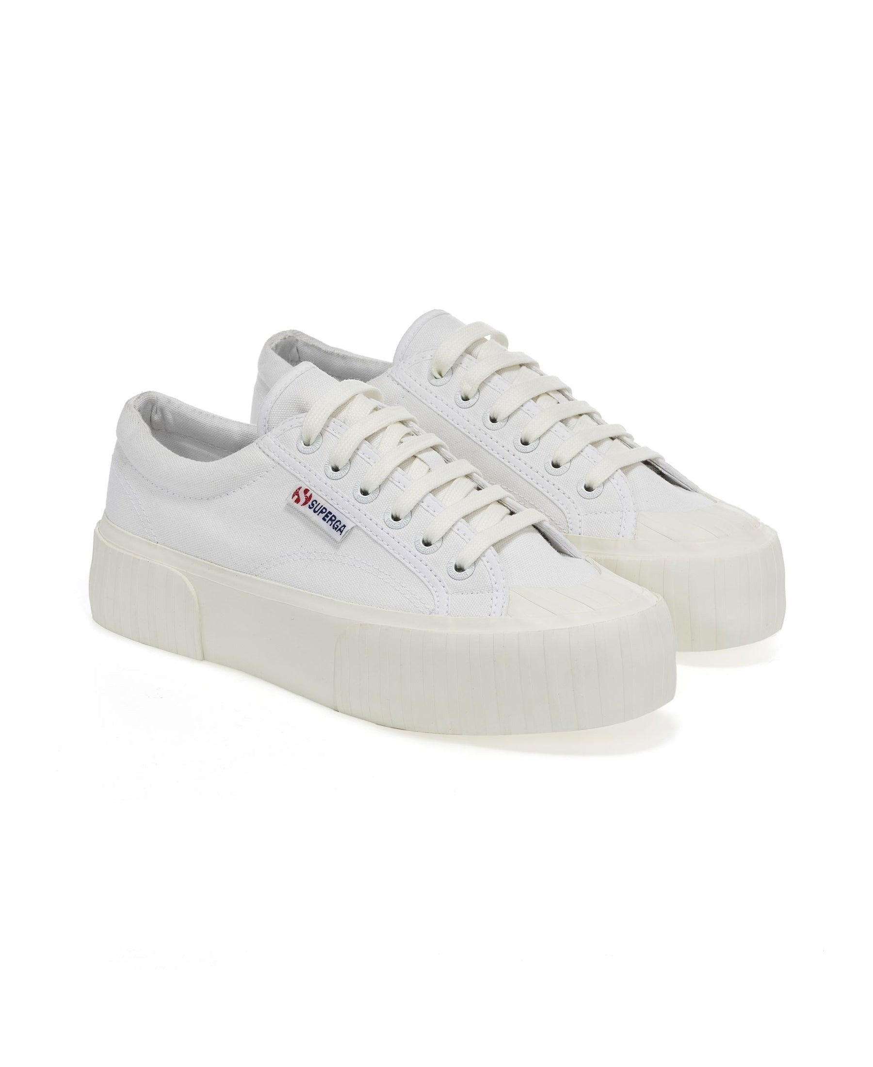 Superga 2631 Stripe Platform in White – CHROME
