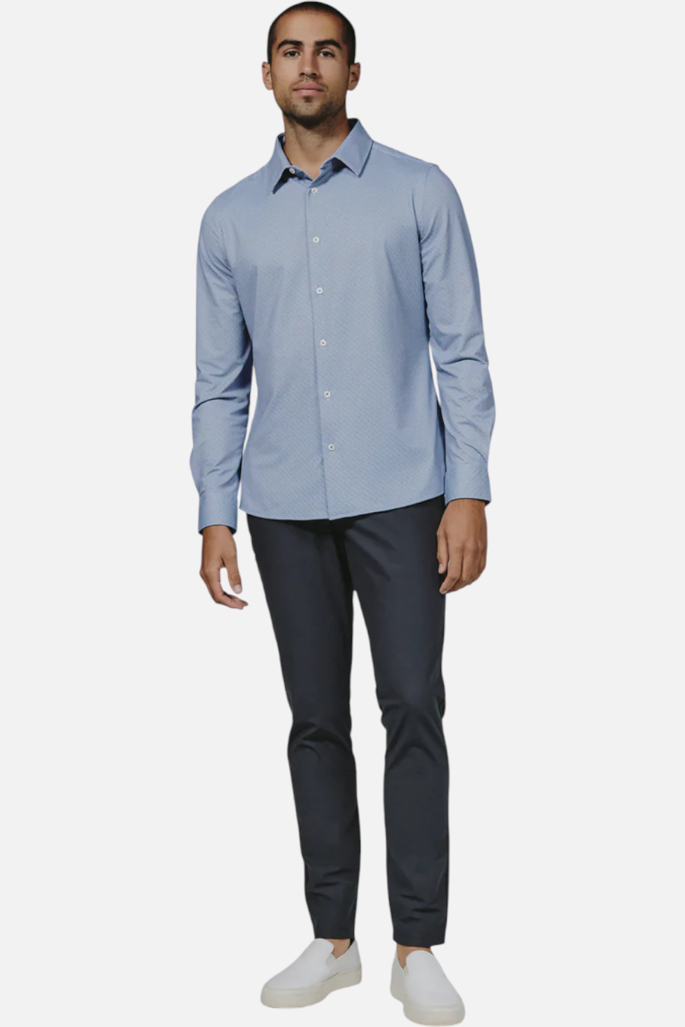 7 Diamonds Wilhem Long Sleeve Shirt in Dusty Blue – CHROME