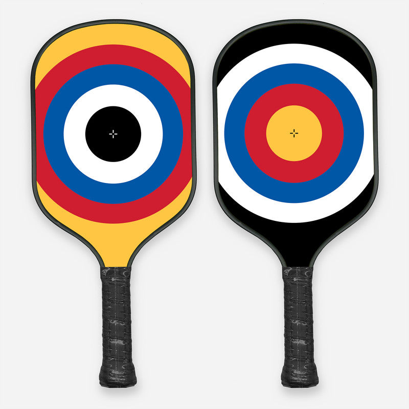 Jill & Ally Bullseye Pickleball Paddle – CHROME