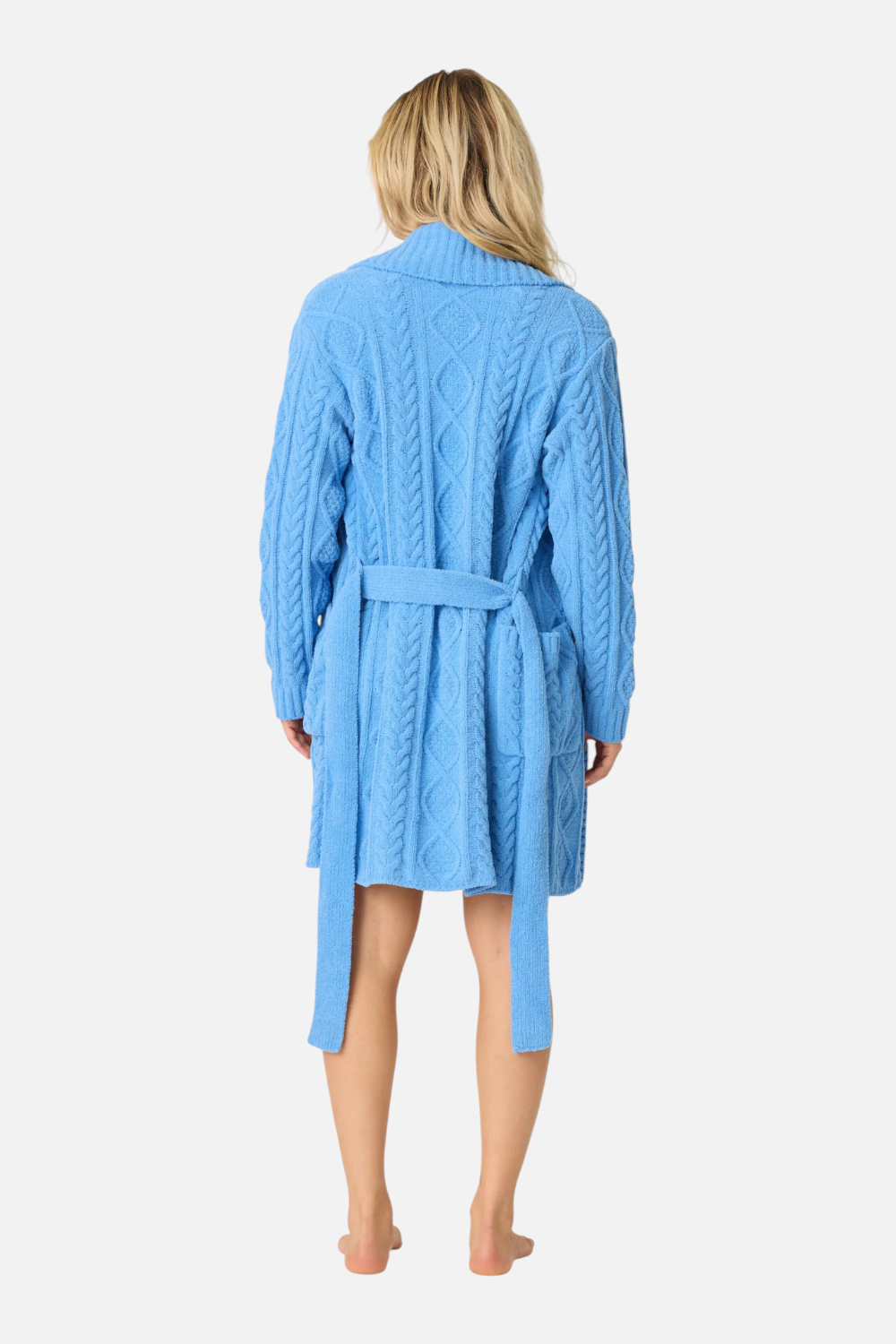 PJ Salvage Chenille Cable Knit Robe in Sea – CHROME
