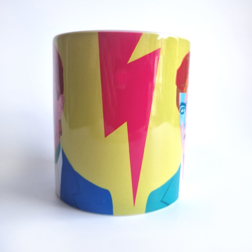 David Bowie Mug in Thunderbolt – CHROME
