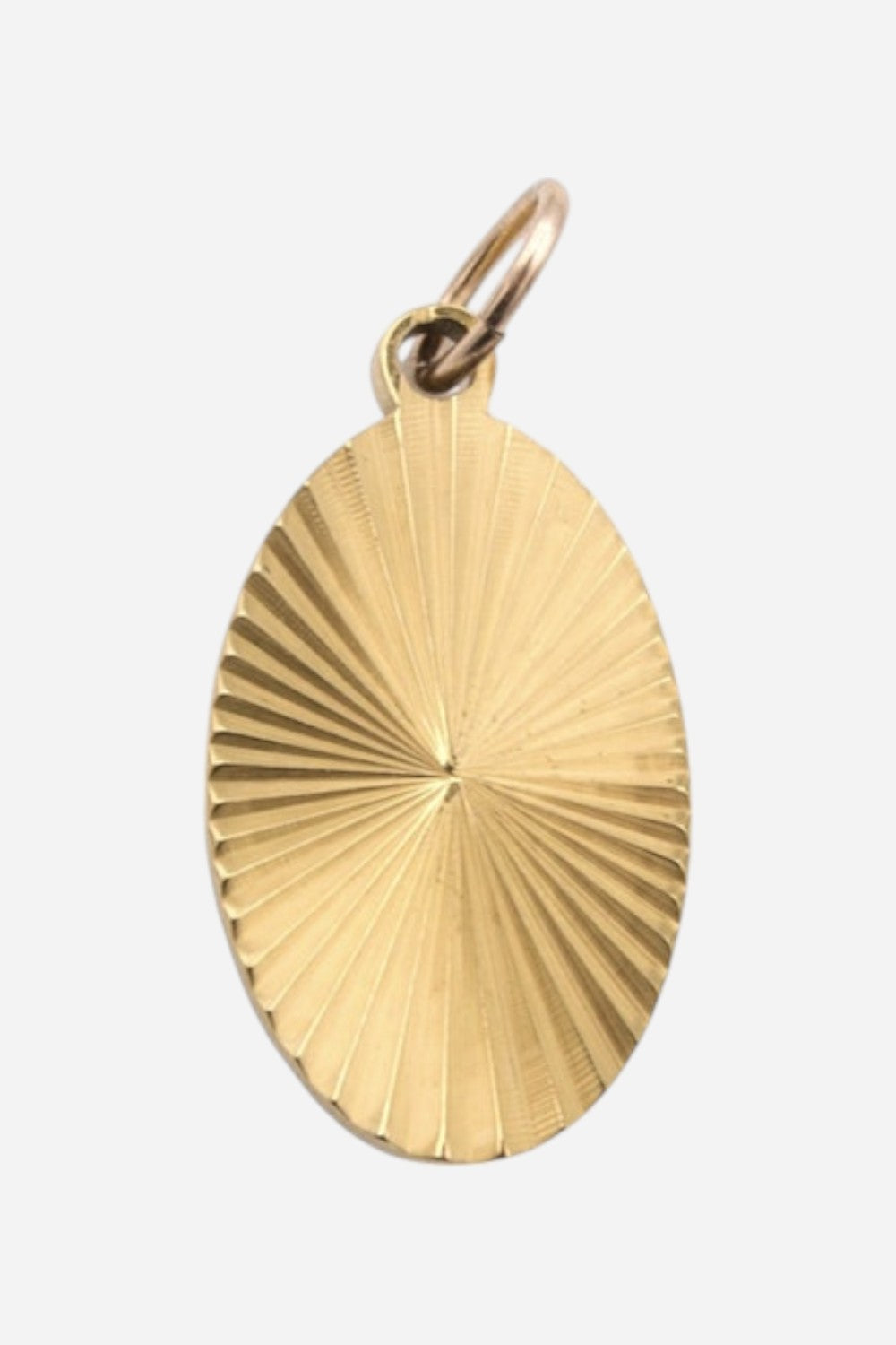 Farrah B Oval Texture Charm – CHROME