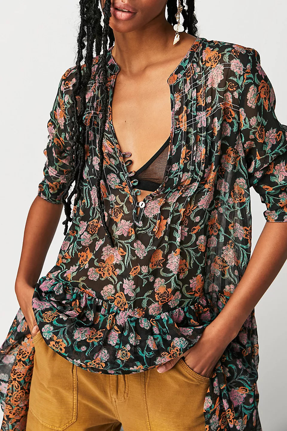 Free People See It Through Dress in Black Combo – CHROME