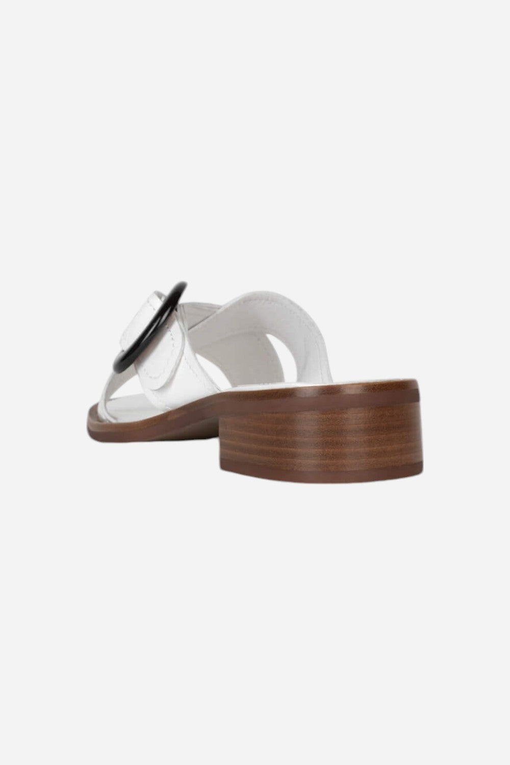 Jeffrey Campbell Glimpse Heeled Sandals in White Box Natural Stack – CHROME