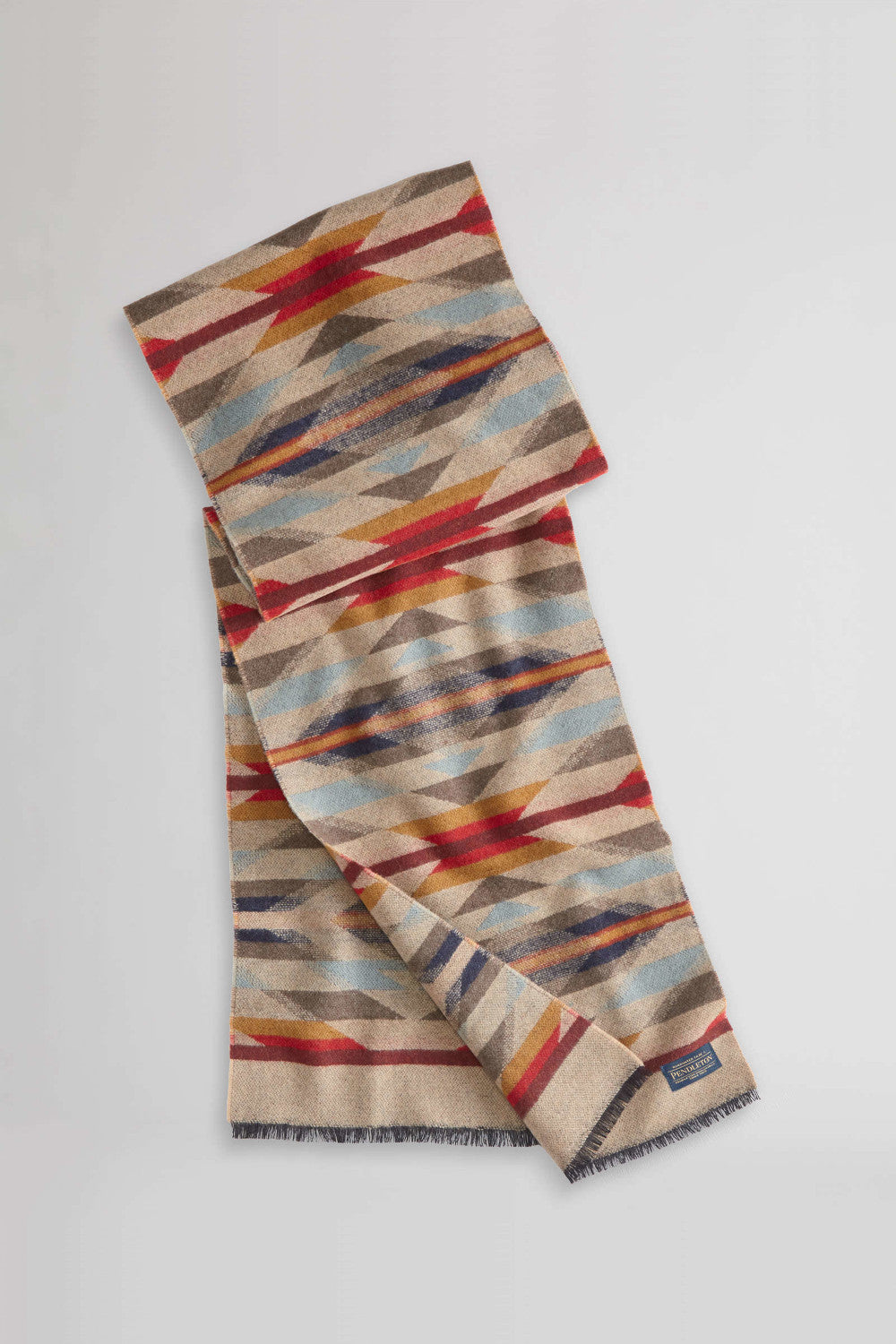 Pendleton Woolen Mills Jacquard Wyeth Trail Wool Scarf in Taupe – CHROME