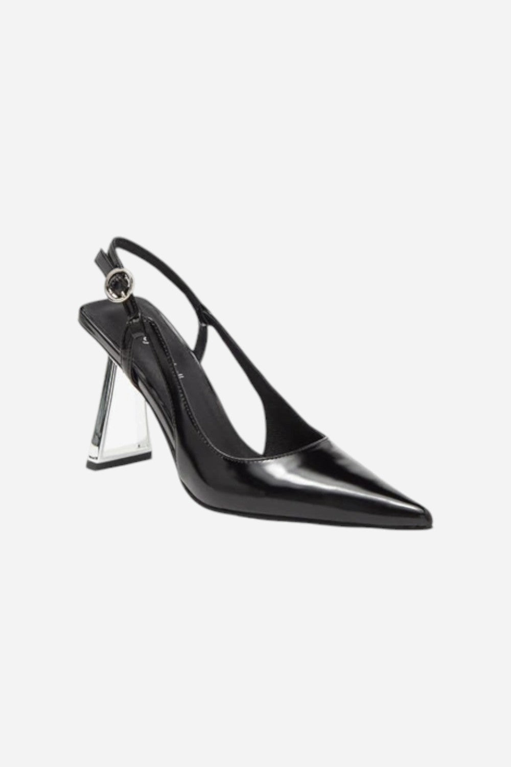 Jeffrey Campbell Creative Hi Modular Pump in Black Box Silver – CHROME