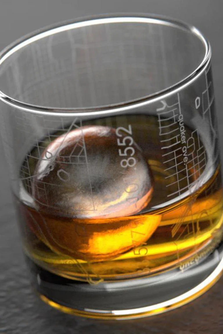 Lubbock TX Map Rocks Whiskey Glass – CHROME