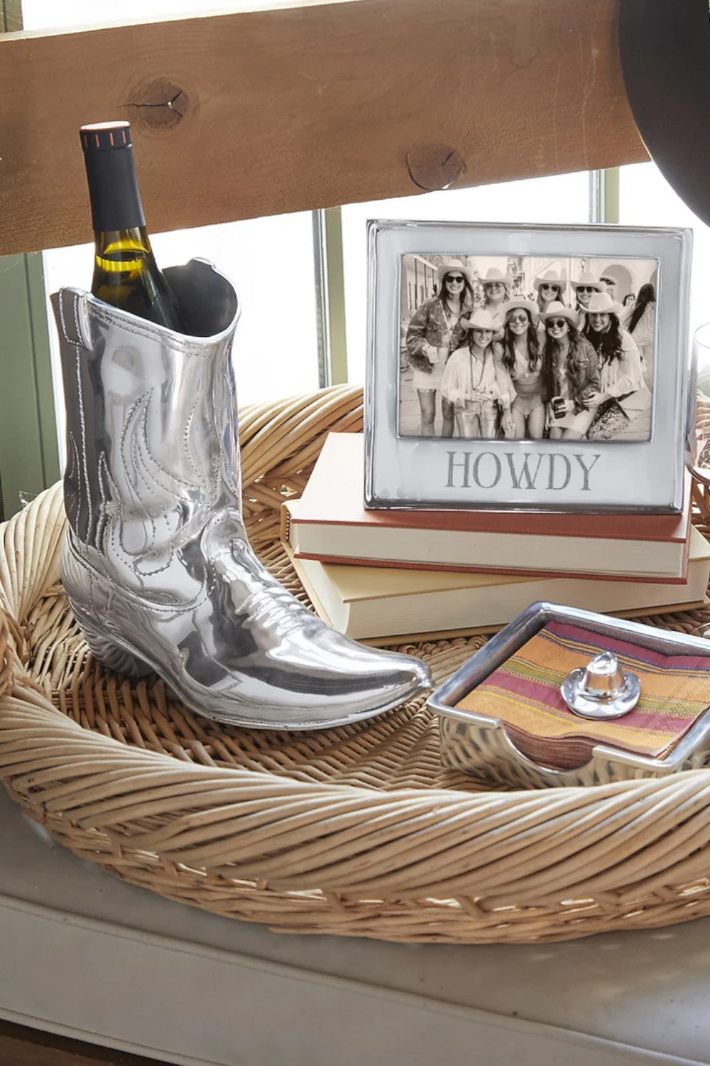 Mariposa Cowboy Boot Wine Cooler – CHROME