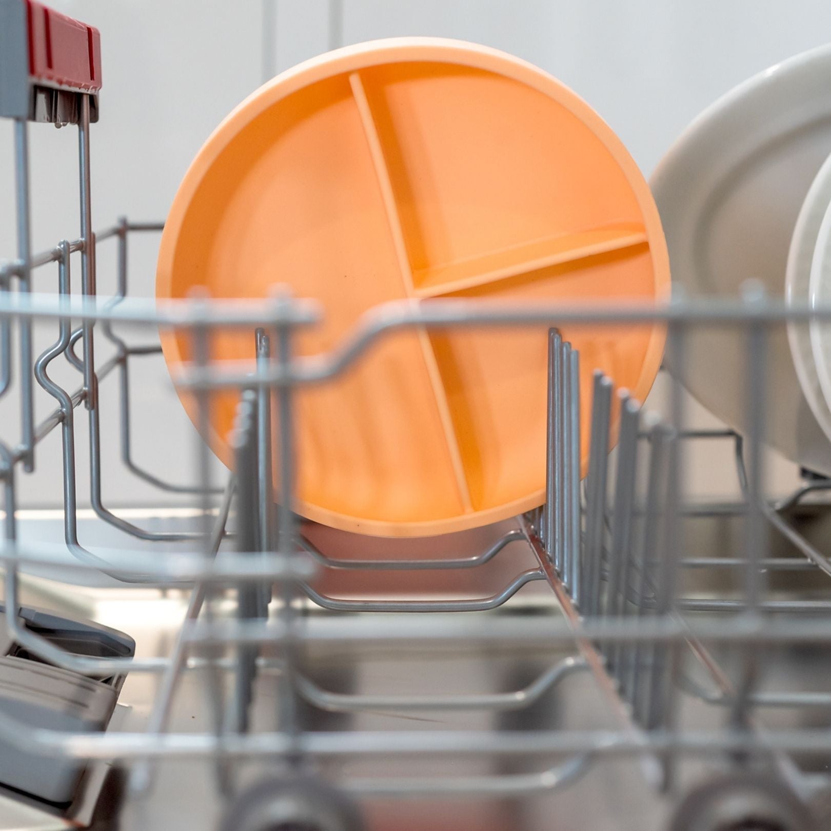 OB Designs Suction Divider Plate & Spoon Set in Peach – CHROME