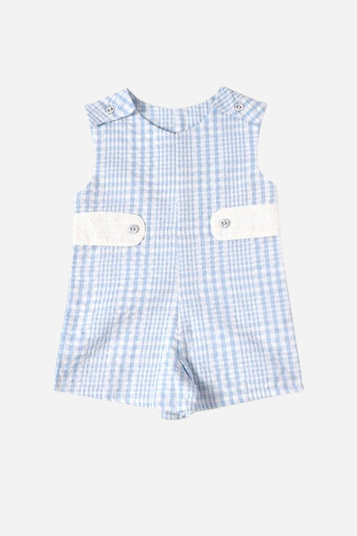 Viverano Quincy Seersucker Short Romper – CHROME