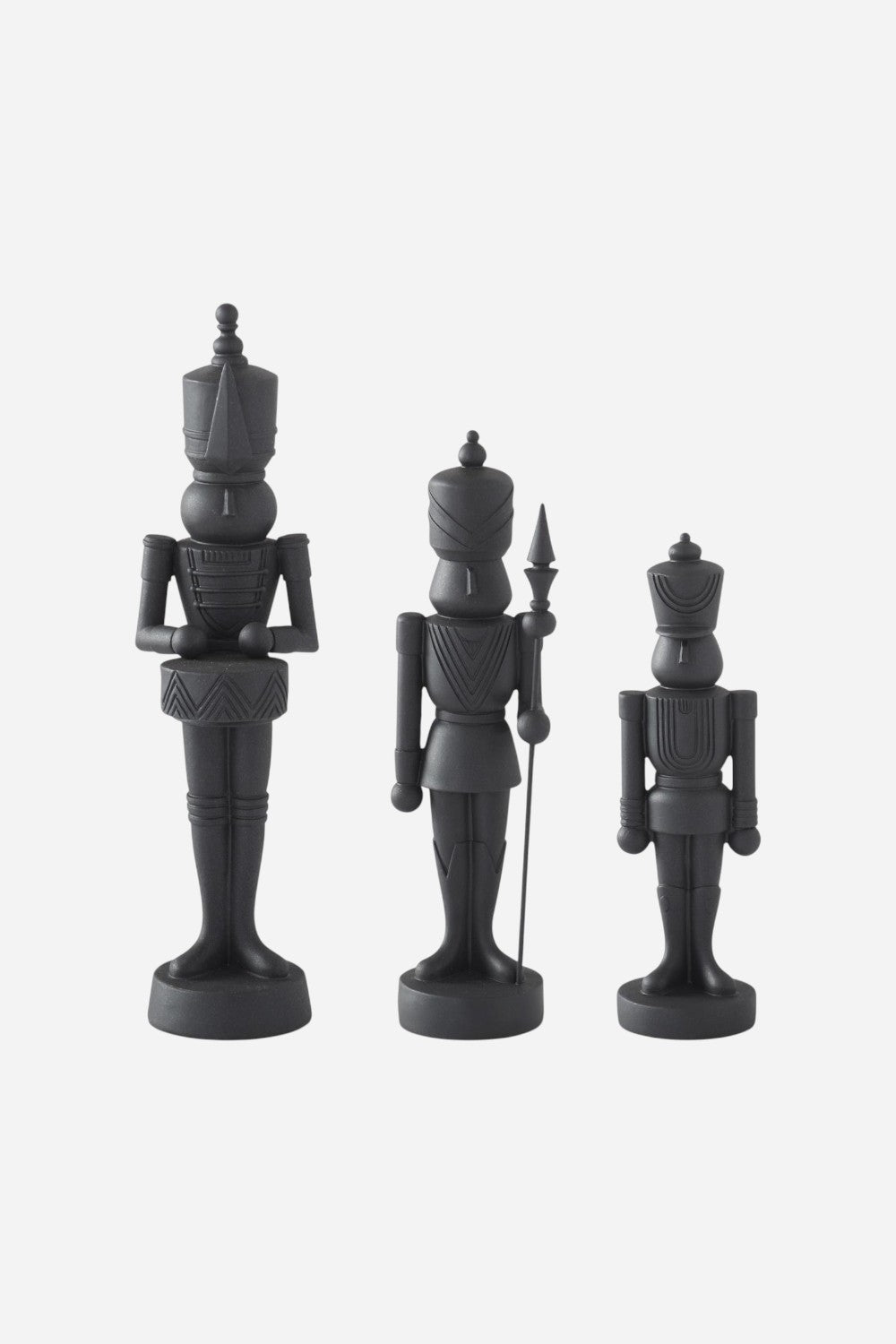 Set of 3 Matte Black Soldiers – CHROME