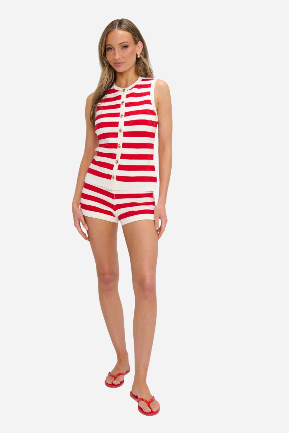 Show Me Your Mumu Devin Tank in Red Stripe Delight Knit – CHROME