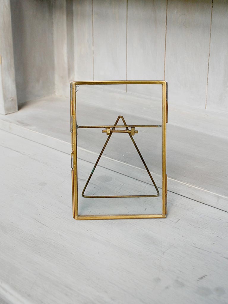 Chehoma Small Glass and Brass Metal Frame – CHROME