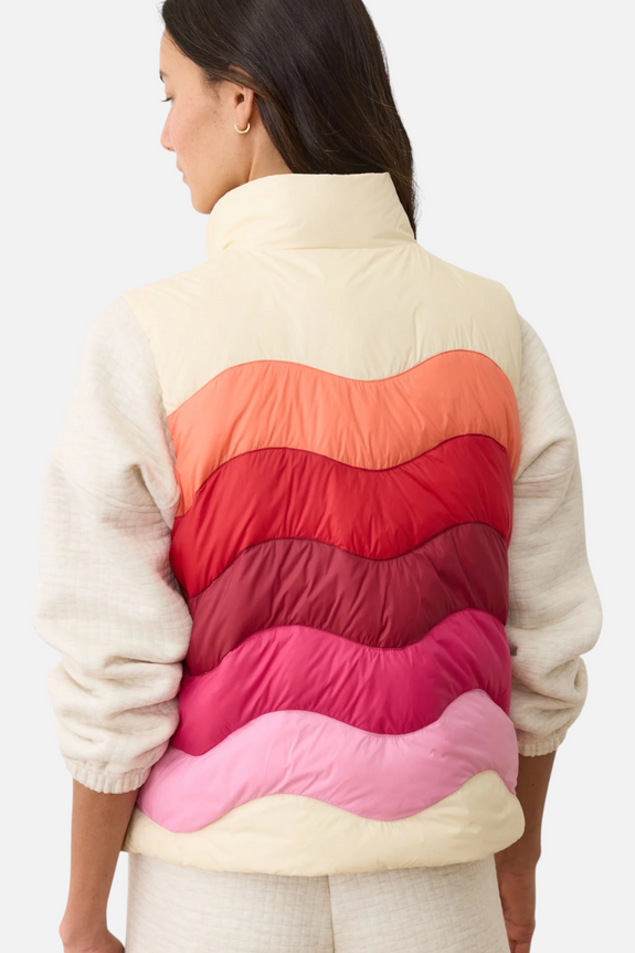 Marine Layer Sunbeam Puffer Vest in Warm Wave – CHROME
