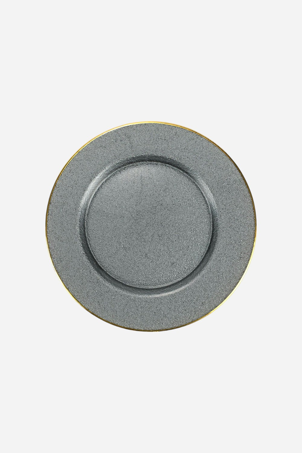 Vietri Metallic Glass Slate Charger – CHROME