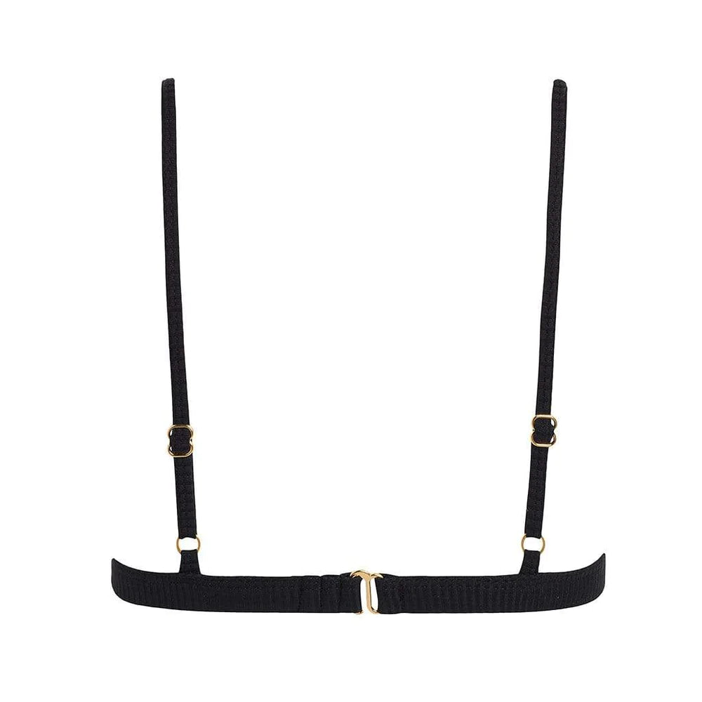 Montce Hunter Triangle Bikini Top in Black Rib – CHROME