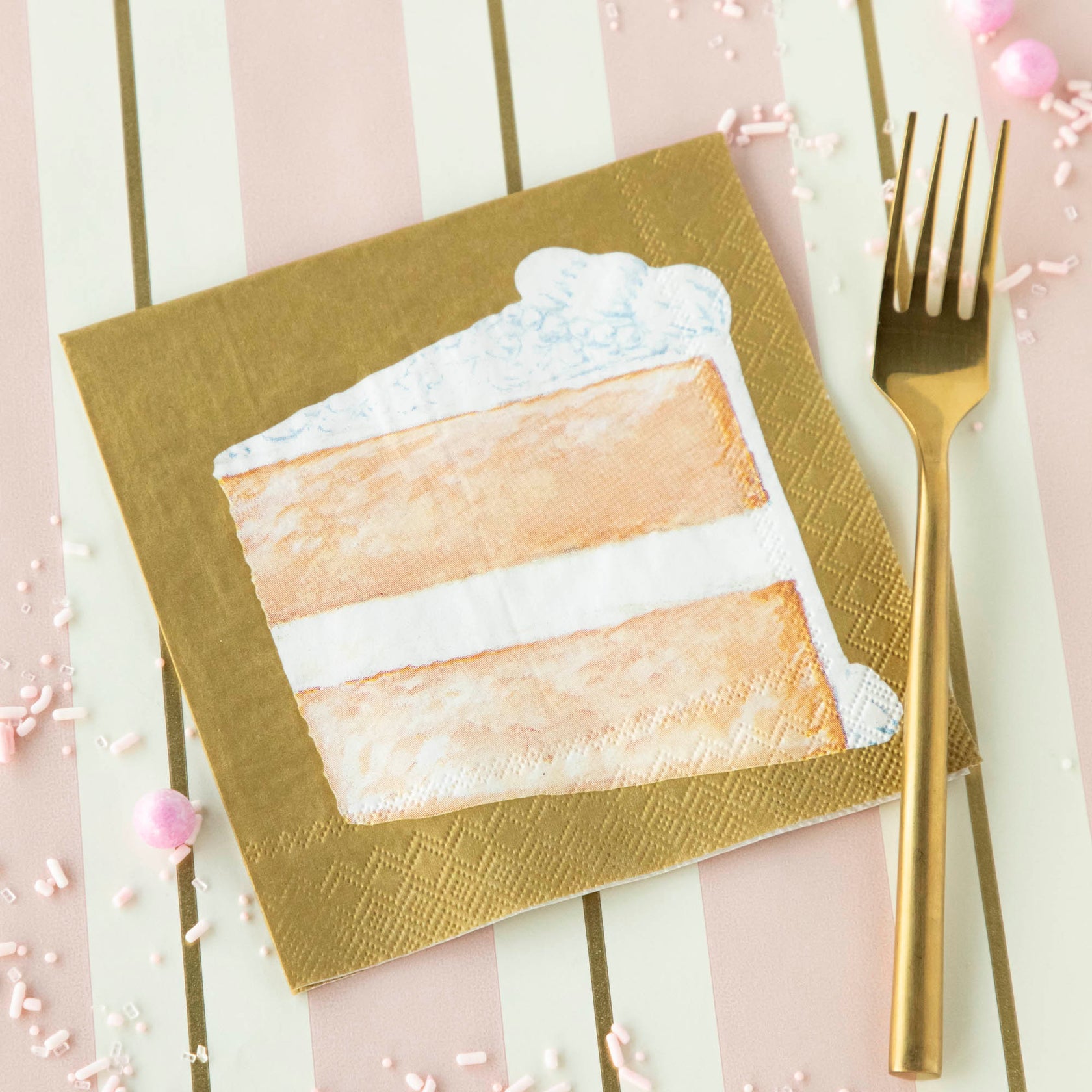 Cake Slice Cocktail Napkins - Set of 20 – CHROME