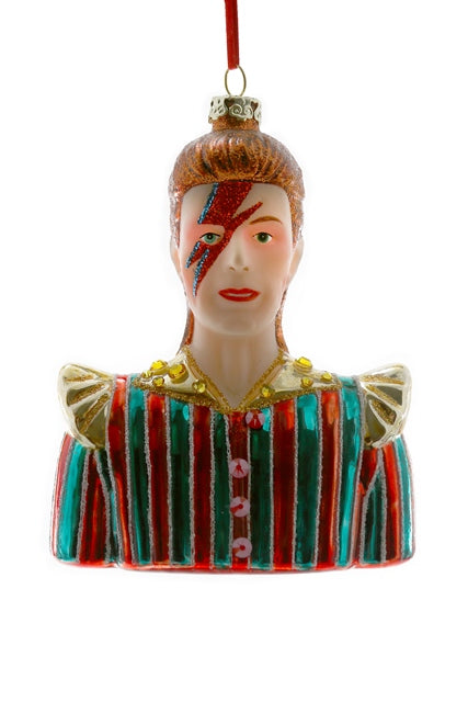 David Bowie Bust Ornament – CHROME
