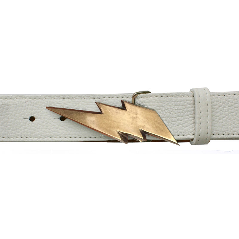 Lightning Bolt Belt - White – CHROME