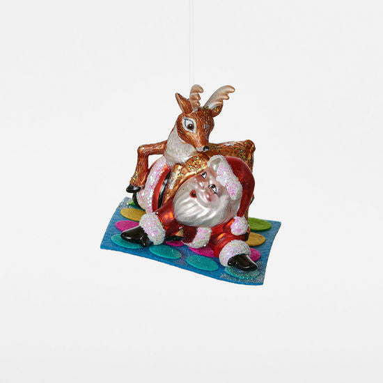 Santa/Reindeer Twister Ornament – CHROME