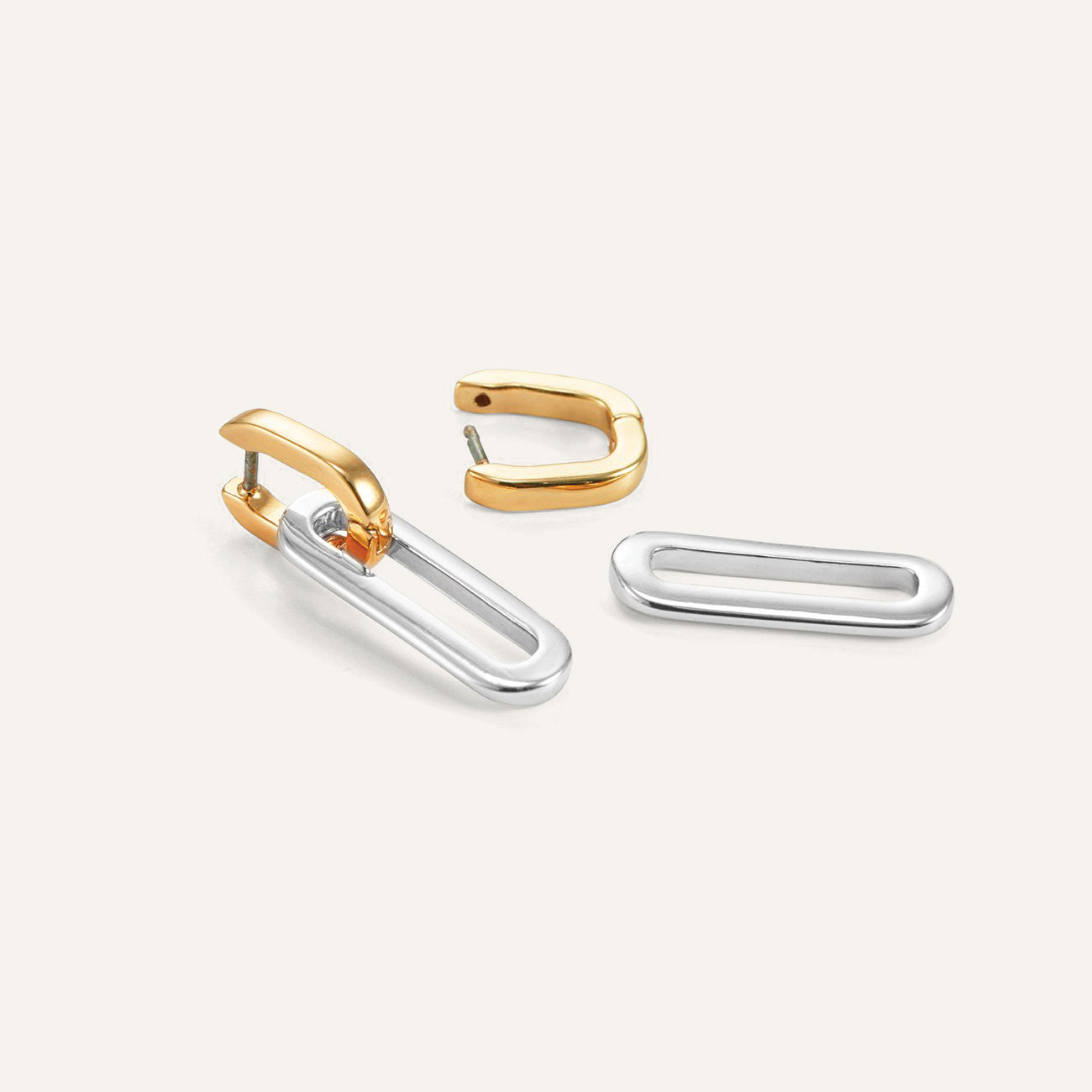 Teeni Detachable Link Earrings in Two Tone – CHROME