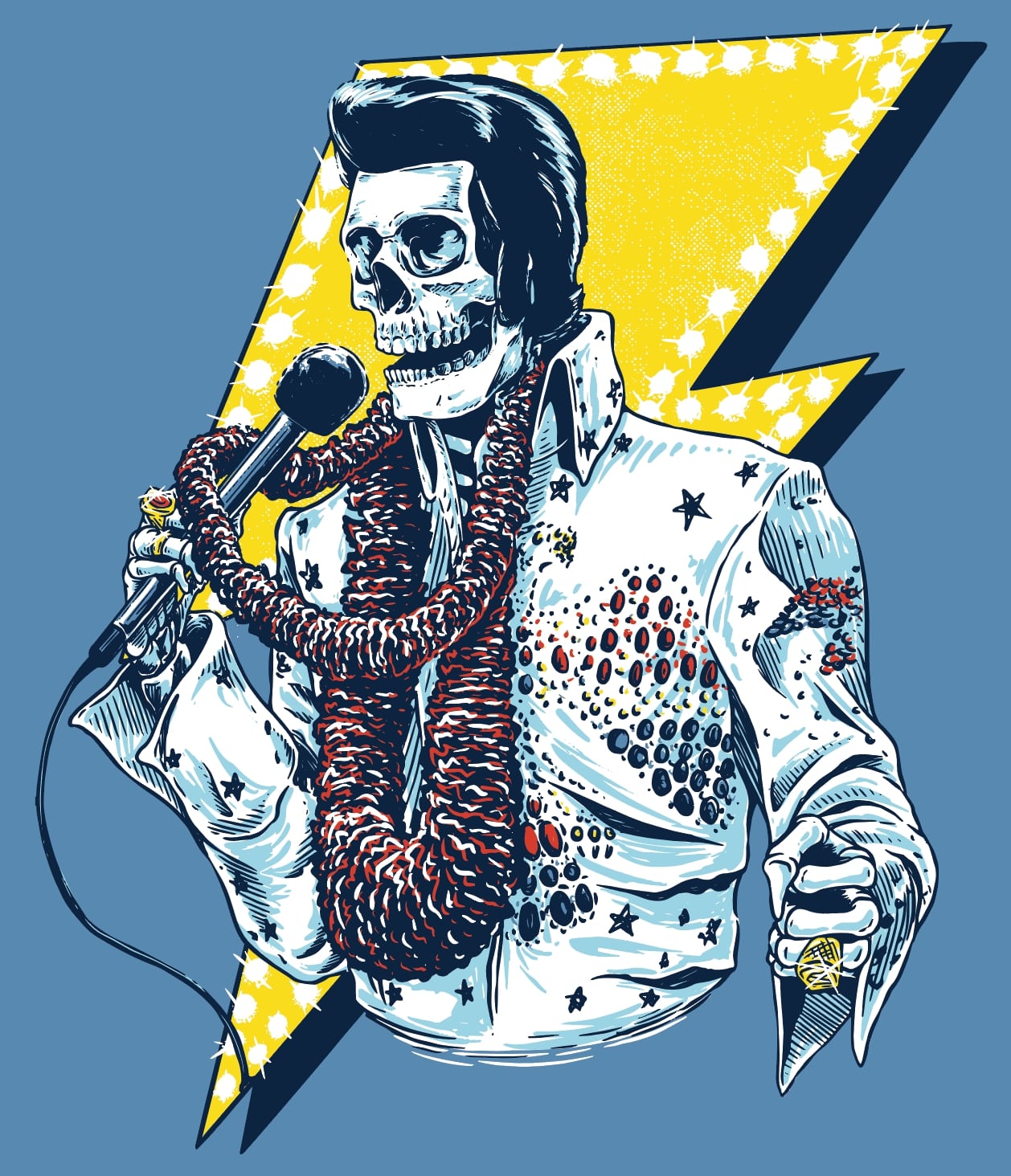 Old Row The Skelvis Pocket Tee in Denim – CHROME